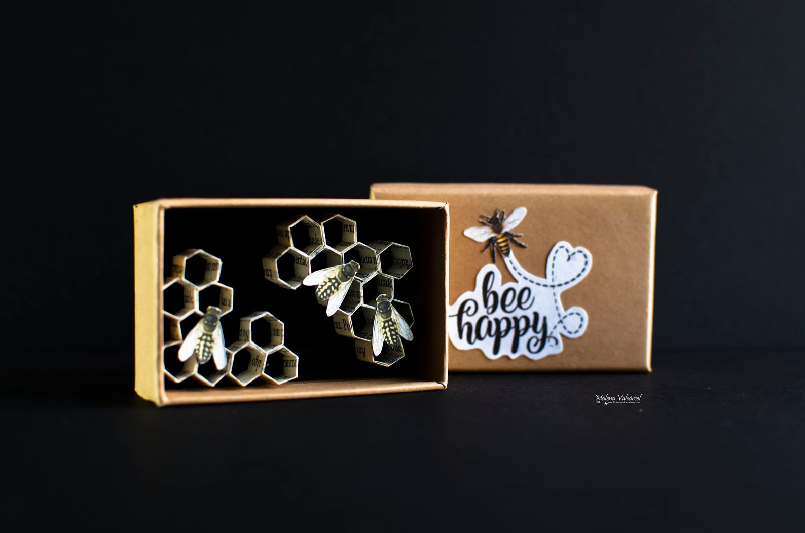 Bee Happy Matchbox Diorama | Etsy
