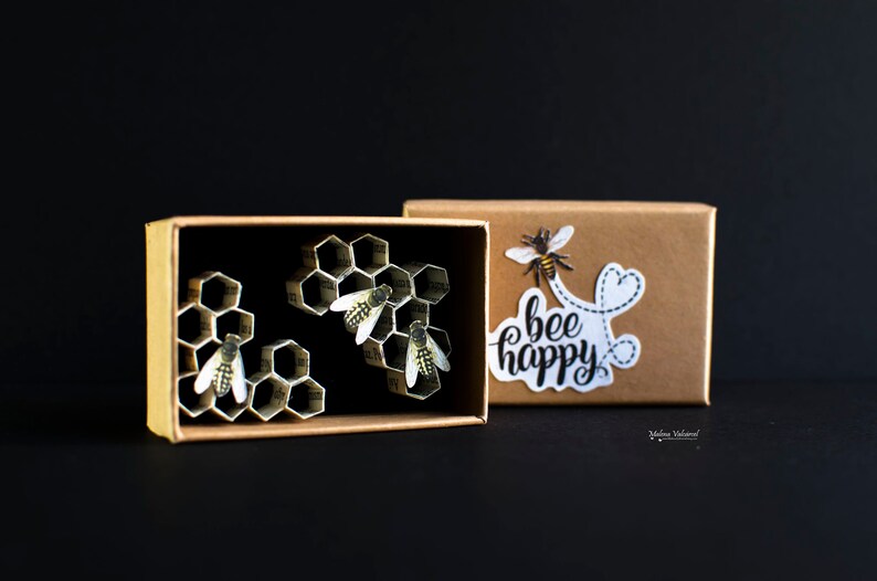 Bee Happy Matchbox Diorama - Etsy