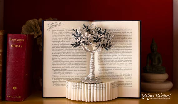 Book Art Sculpture Tree