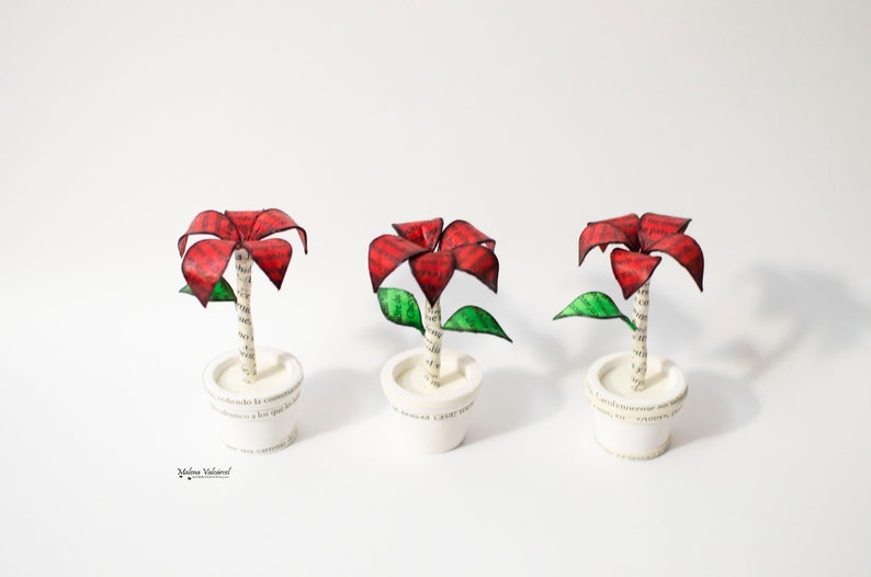 Miniature Paper Flower in a Tiny Pot Miniature Paper Art - Etsy