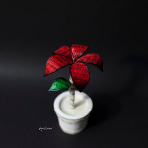 Miniature Paper Flower in a Tiny Pot - Miniature Paper Art - Paper ...