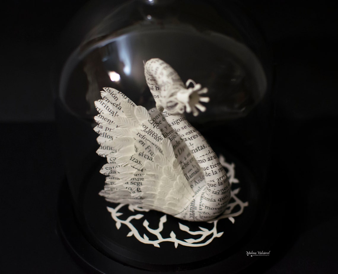 Paper Swan Sculpture, Miniature Swan Art, Handmade Paper Bird, Unique ...