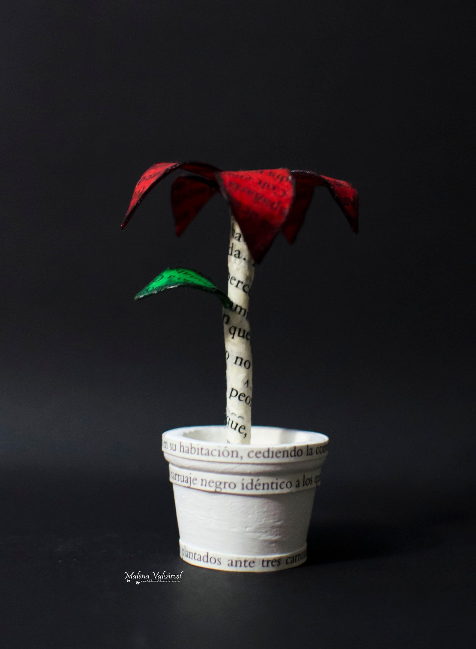 Miniature Paper Flower in a Tiny Pot Miniature Paper Art - Etsy