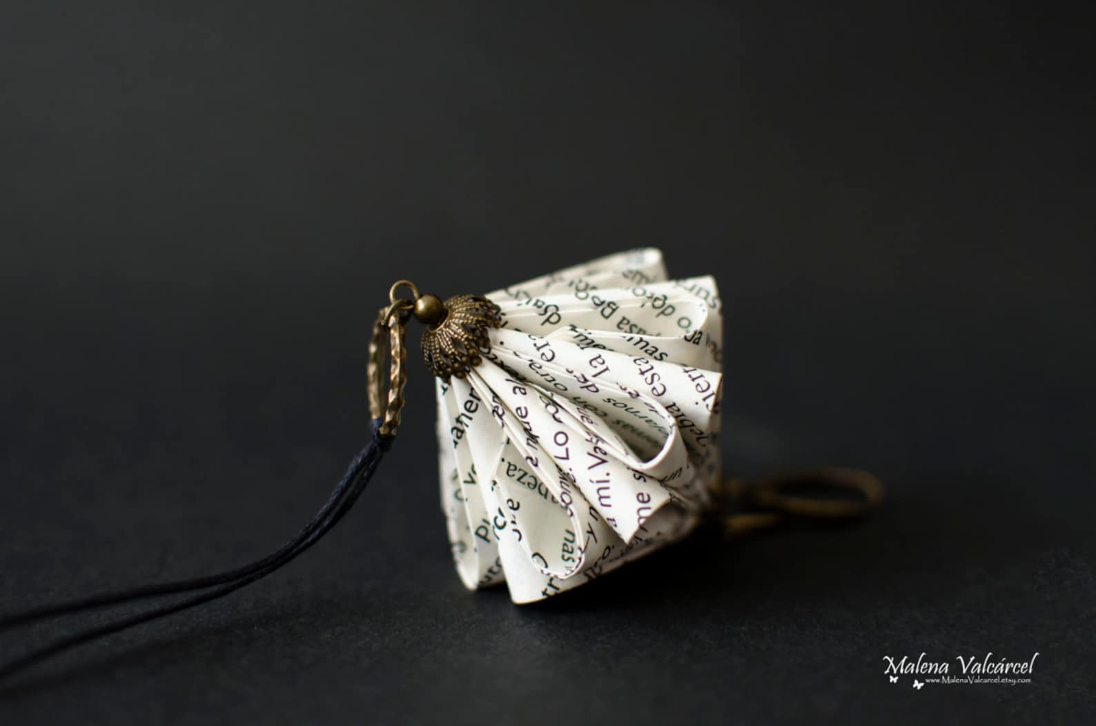 Book Paper Necklace Paper Jewelry Paper Art Origami - Etsy