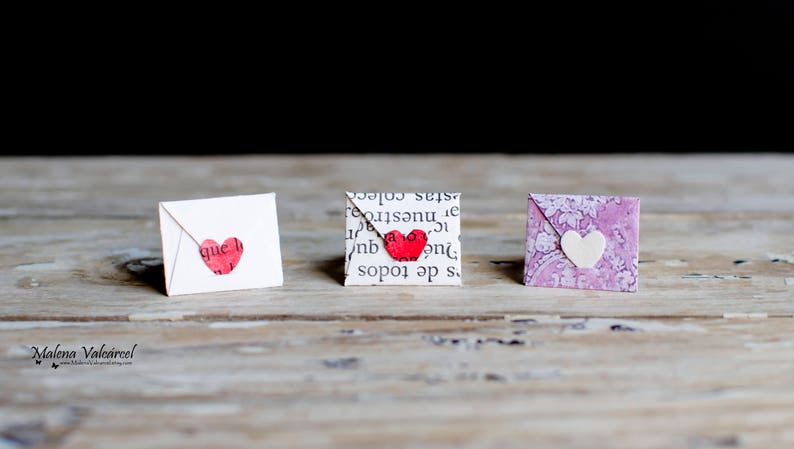 Personalised Message Envelope Ring Paper Ring Miniature | Etsy