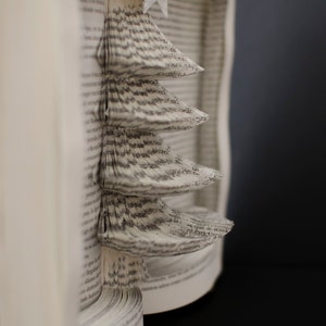 DIY Tutorial for Christmas Tree Book Sculpture With Template - Instant ...