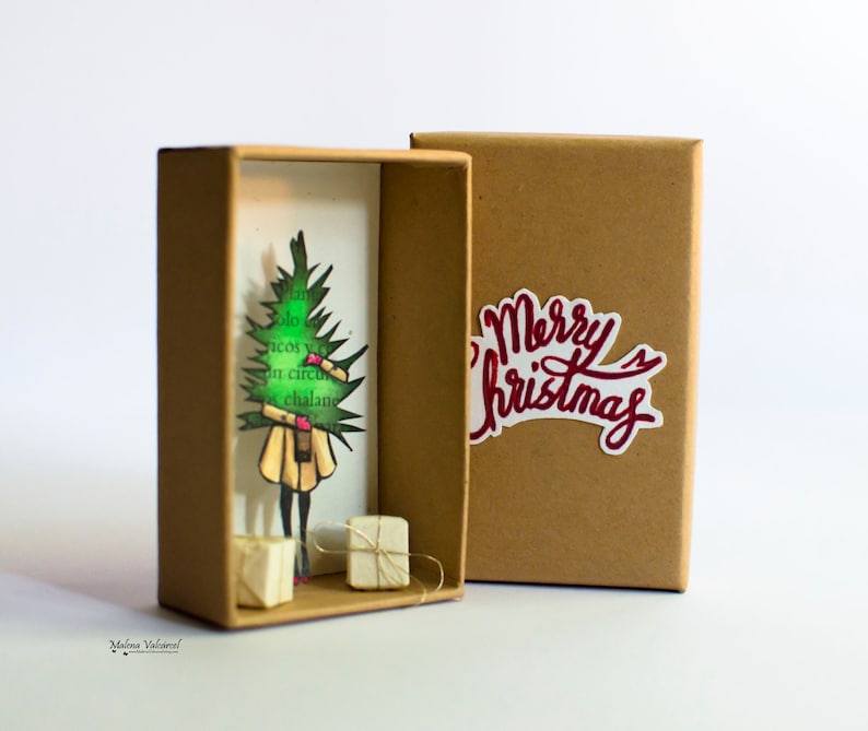 Matchbox Christmas Diorama Christmas Tree Christmas Gifts - Etsy