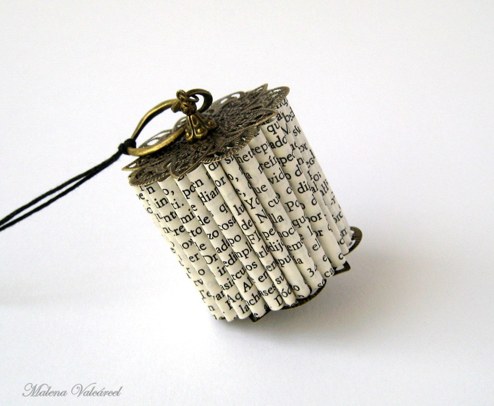 Book Art Necklace Paper Jewelry Altered Book - Etsy