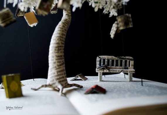 Book Art Sculpture Tree