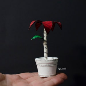 Miniature Paper Flower in a Tiny Pot - Miniature Paper Art - Paper ...