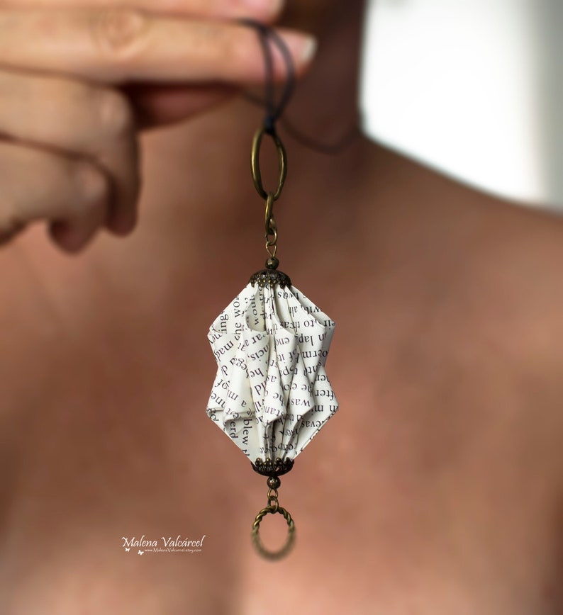 Paper Necklace Paper Jewelry Paper Art Origami Miniature - Etsy