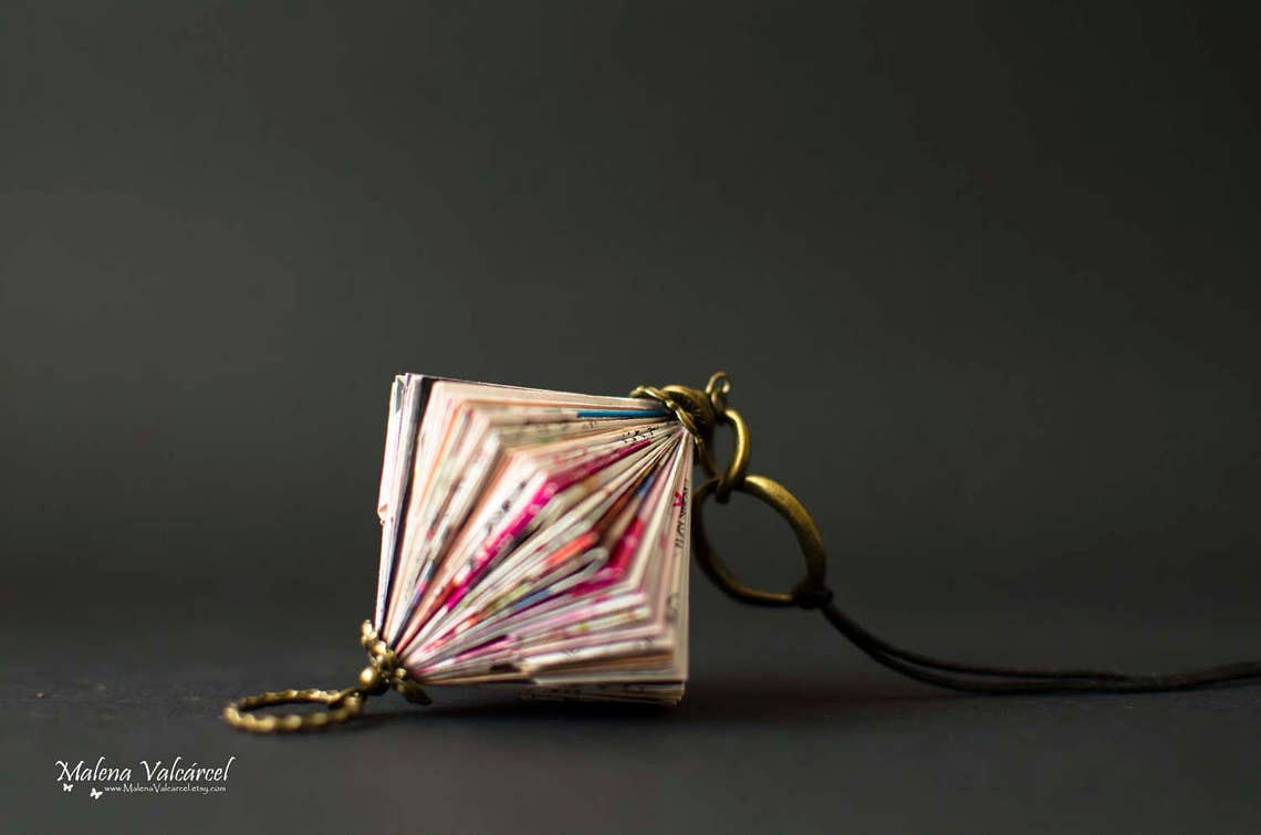 Paper Necklace Paper Jewelry Paper Art Origami Miniature - Etsy