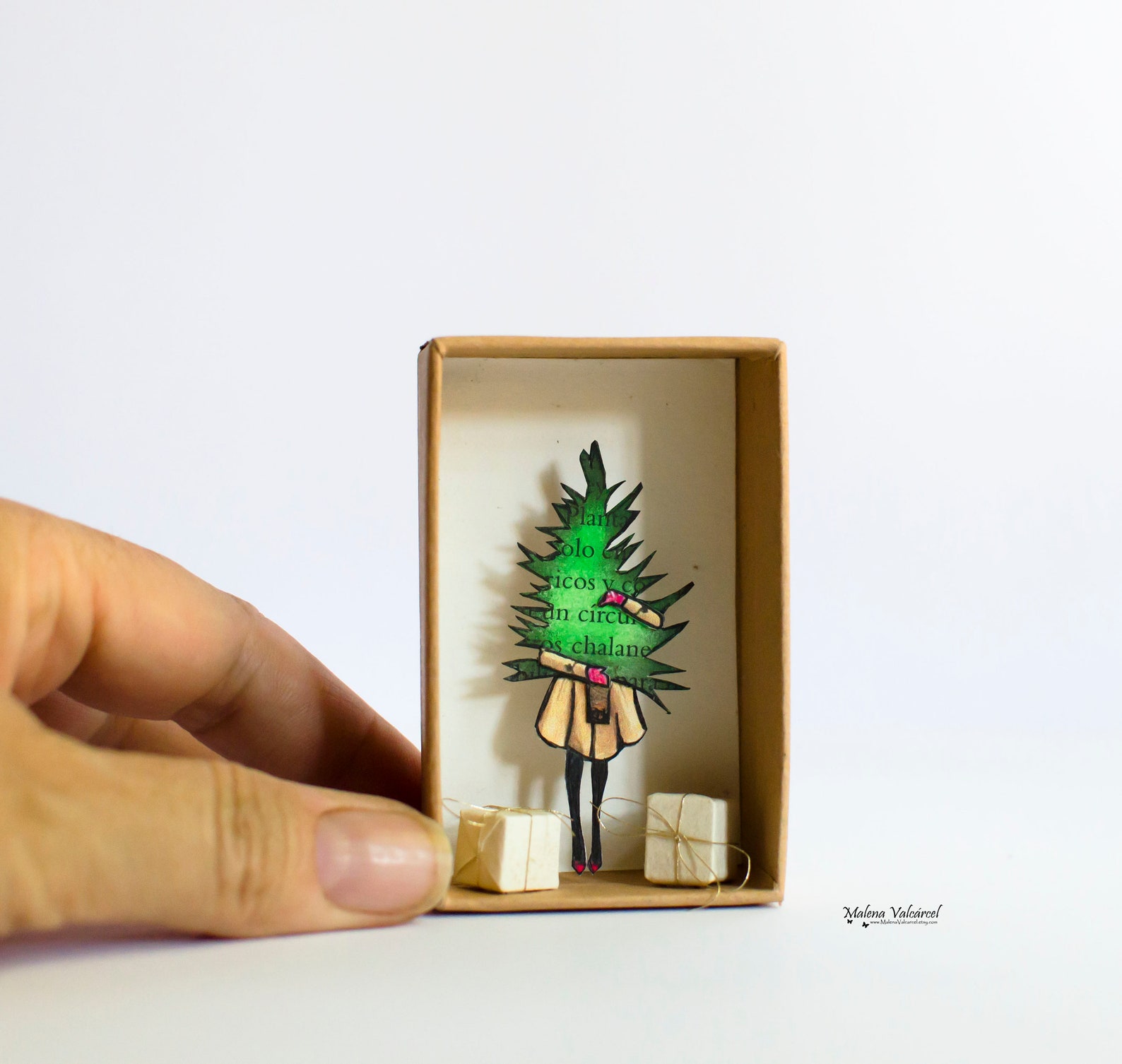 Matchbox Christmas Diorama Christmas Tree Christmas Gifts - Etsy
