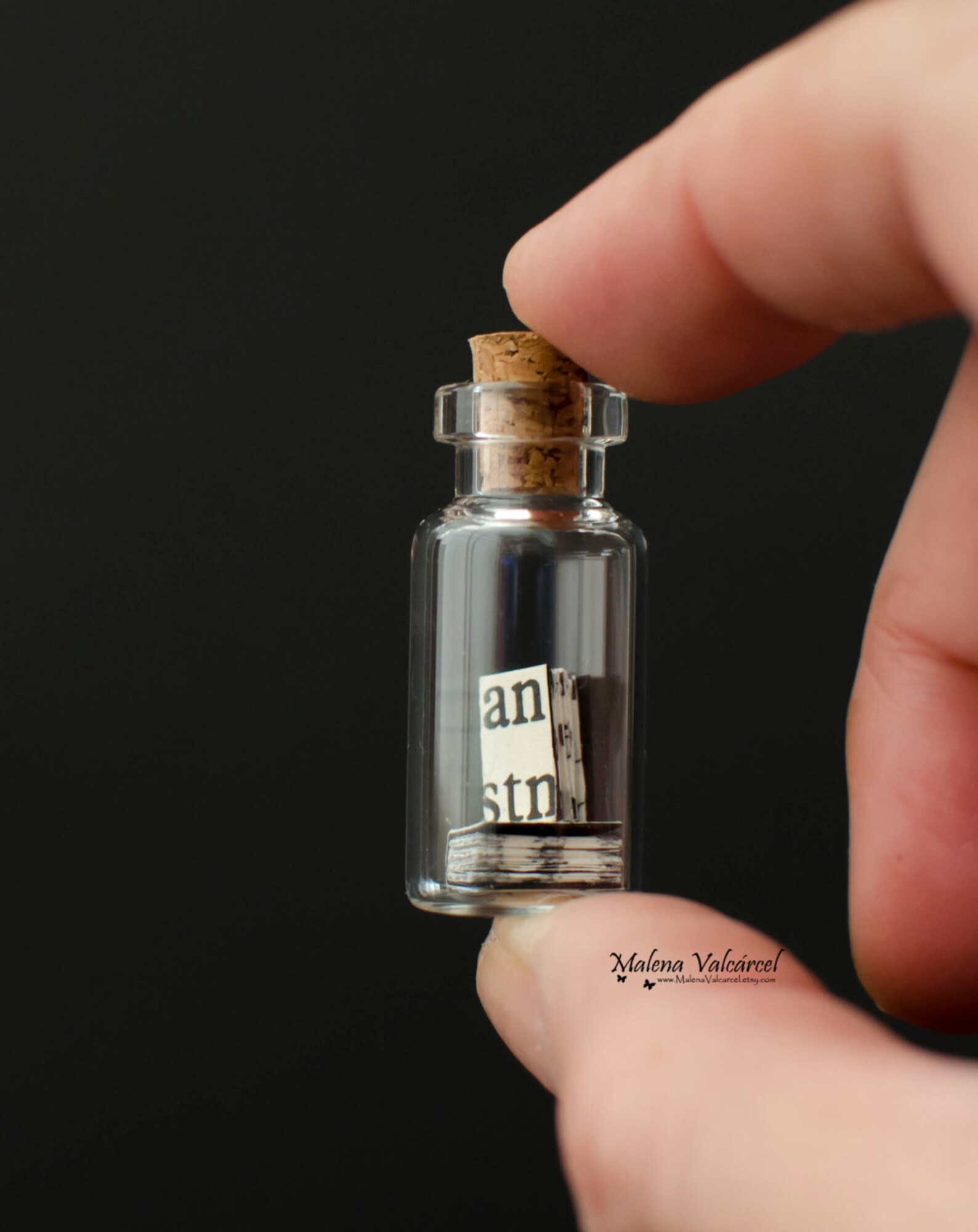 Tiny Paper Books in a Bottle Vial With Miniature Books - Etsy