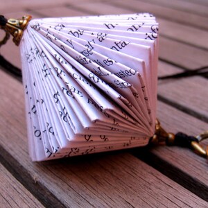 Book Art Necklace - Paper Jewelry - Altered Book - Etsy