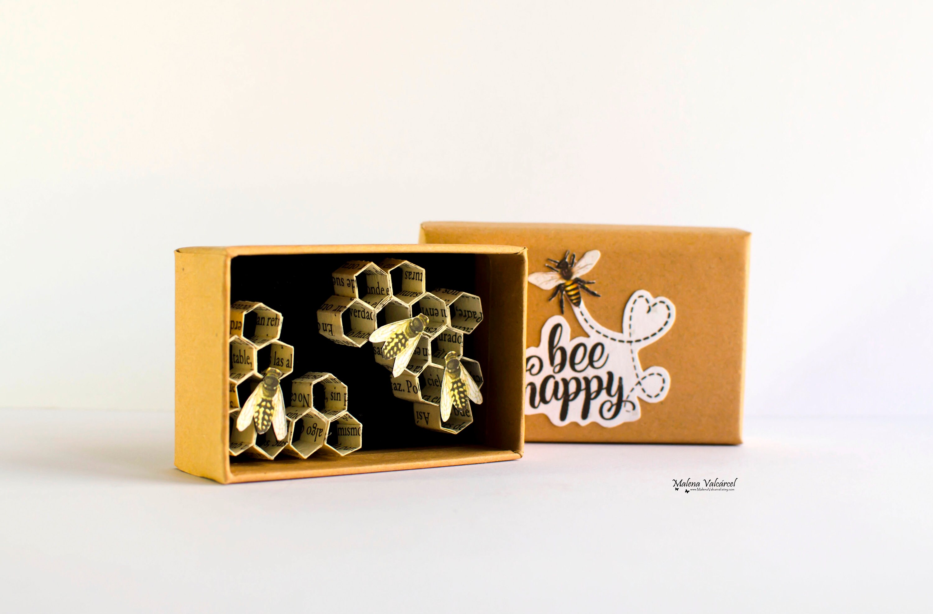 Bee Happy Matchbox Diorama | Etsy