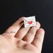 Personalised Message Envelope Ring Paper Ring Miniature - Etsy