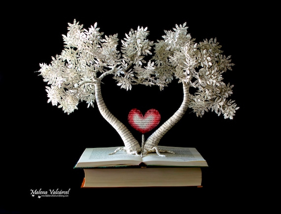 Book Art Sculpture Tree
