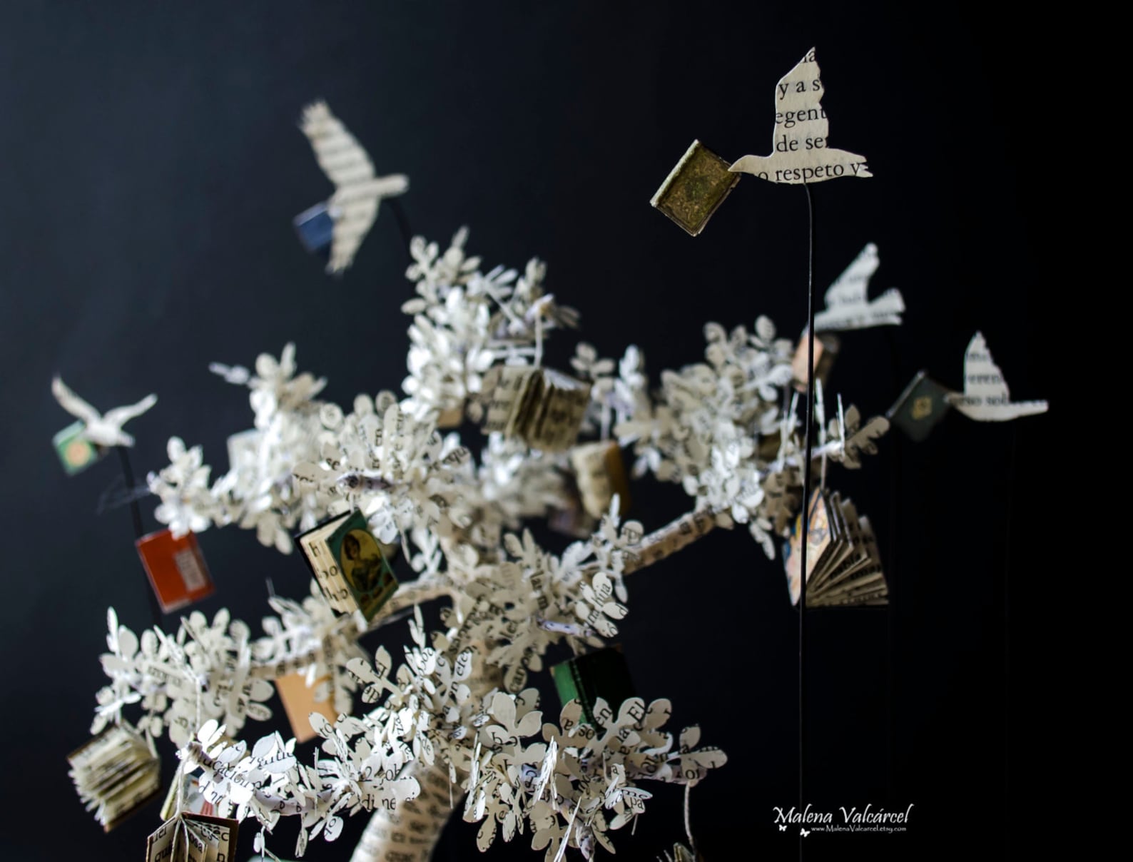 The Tree of Knowledge Book Sculpture - Altered Book Art - Made to Order ...