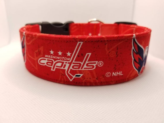 Rock the Red Capitals Fabric Wrapped Dog Collar | Etsy