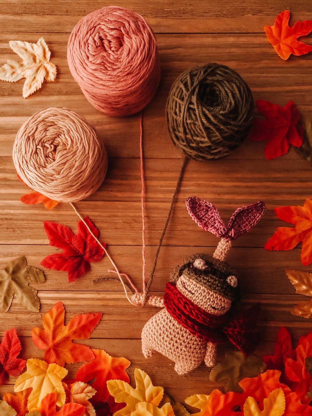 Crochet Pattern, Baby Maple Pod Amigurumi, Aviator Doll, Fall, PDF ...