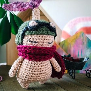 Crochet Pattern, Baby Maple Seed Amigurumi Aviator Doll, Fall, PDF ...