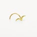 Nose Stud, Solid Gold Flying Bird Nose Piercing, 14k SOLID Gold Nose ...