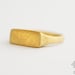 14k Solid Gold Rectangle Signet Ring Pinkie Ring Ring Signet - Etsy