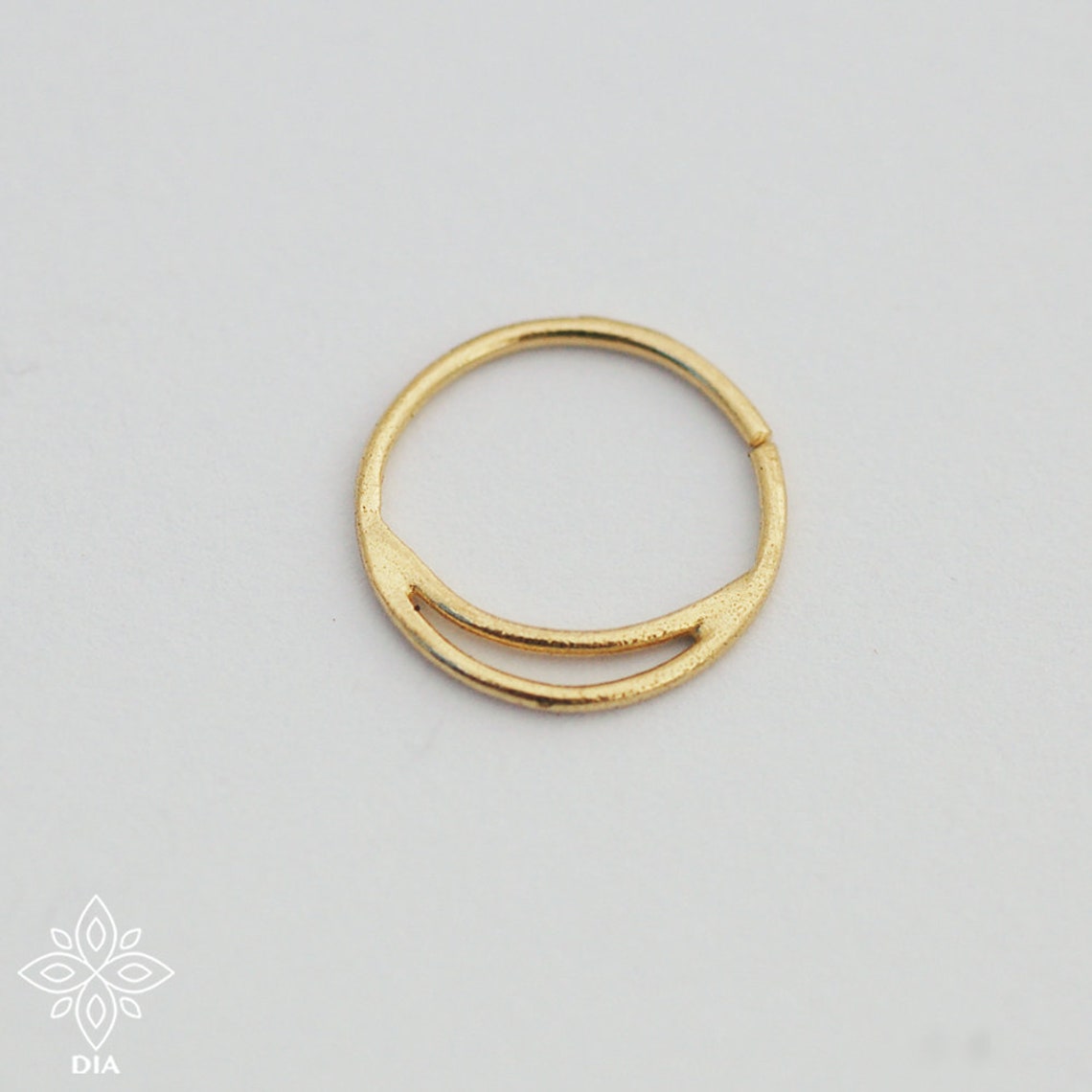 Septum Ring, Half Moon Septum, Moon Septum Ring, Daith Hoop Earring ...
