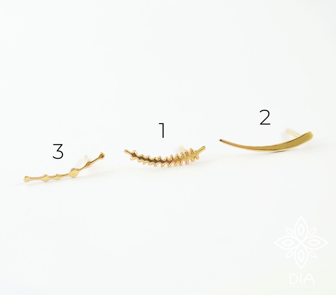 Ear Climber Ear Crawler Earring Unique Gold Earring Ear - Etsy