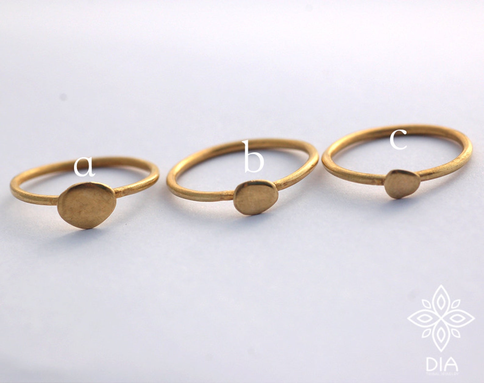 SOLID GOLD Stacking Rings Pebble Stacking Ring Choose Your Ring 14k ...