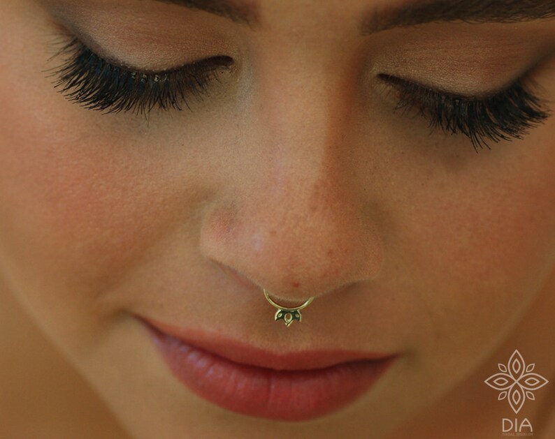 Septum Ring 14k GOLD Septum Tribal Septum Ring Septum Jewelry | Etsy