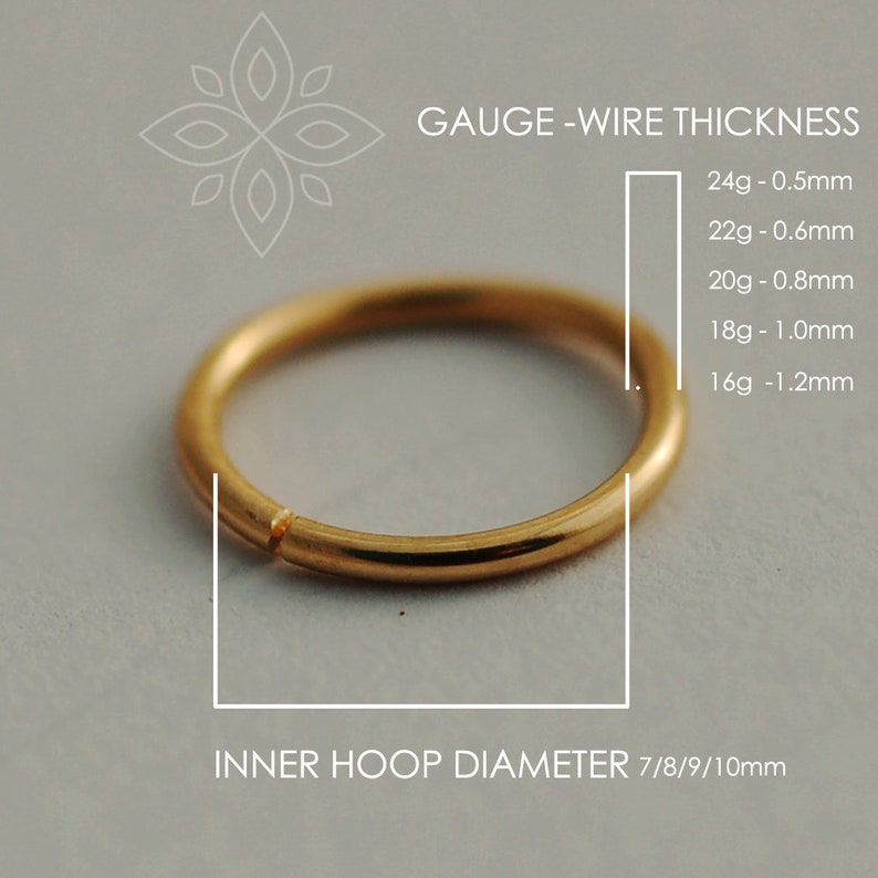 Solid GOLD Hoop Earrings Small Gold Hoops Flower Hoops Tiny - Etsy