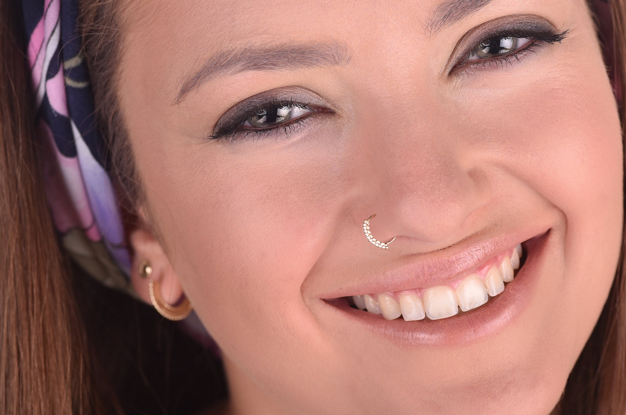 Tribal Nose Ring SOLID GOLD Nose Ring 14k Gold Nose Ring | Etsy