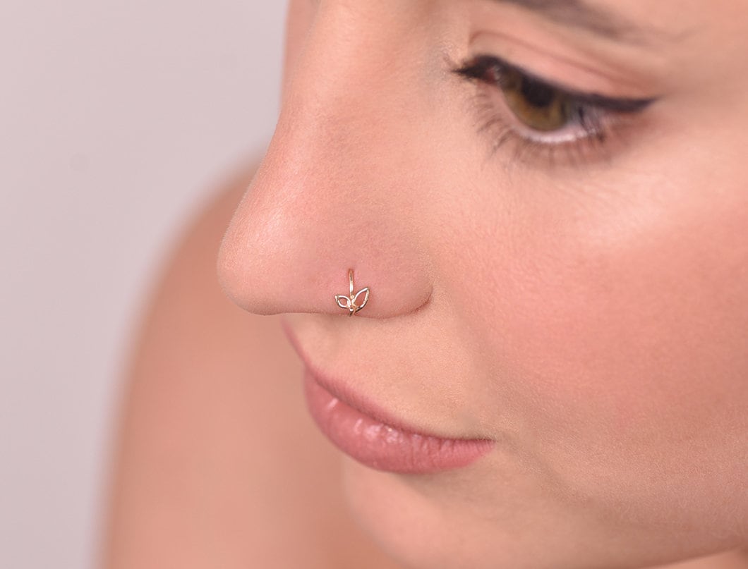 Thin Small Nose Hoop Piercing Ring Tight 20g 22g Nose Ring | Etsy