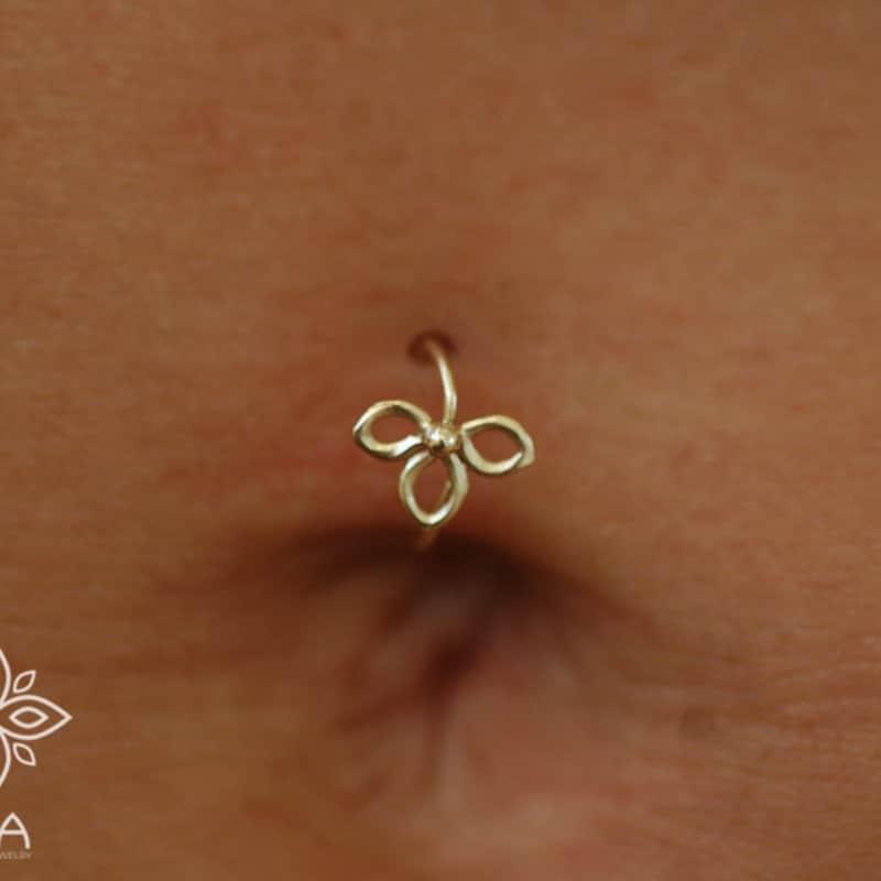 Gold Navel Ring - Etsy