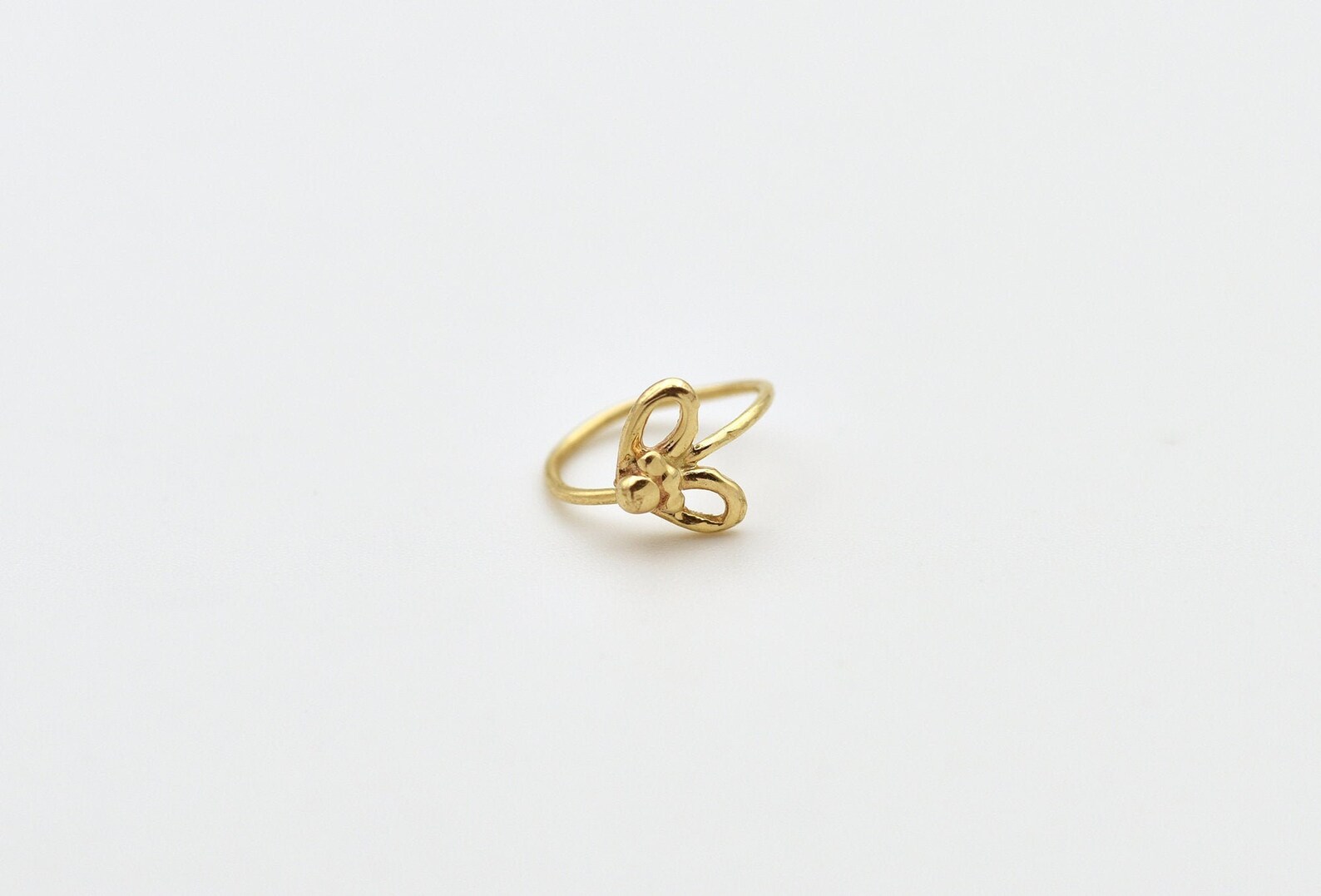 Gold Flower Nose Ring. 14k Gold Nose Ring Hoop. Nose Piercing. | Etsy