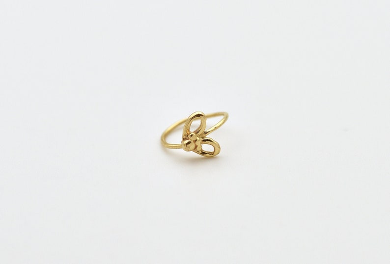 Gold Flower Nose Ring. 14k Gold Nose Ring Hoop. Nose Piercing. | Etsy