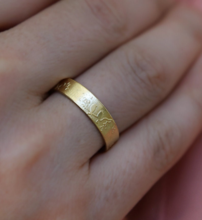 Unique and Lovely Wedding Ring 14k Gold Flower Wedding Rings Birds on ...