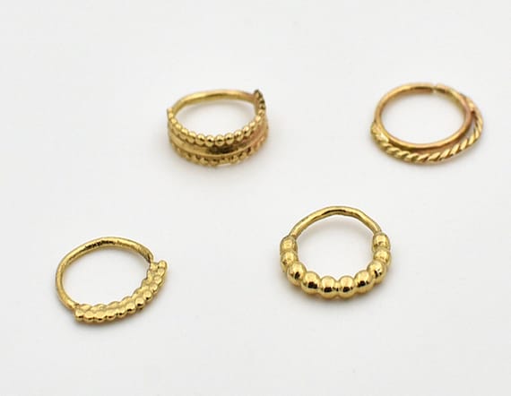 Indian Nose Ring Gold Nose Ring Tribal Gold Nose Ring Boho | Etsy