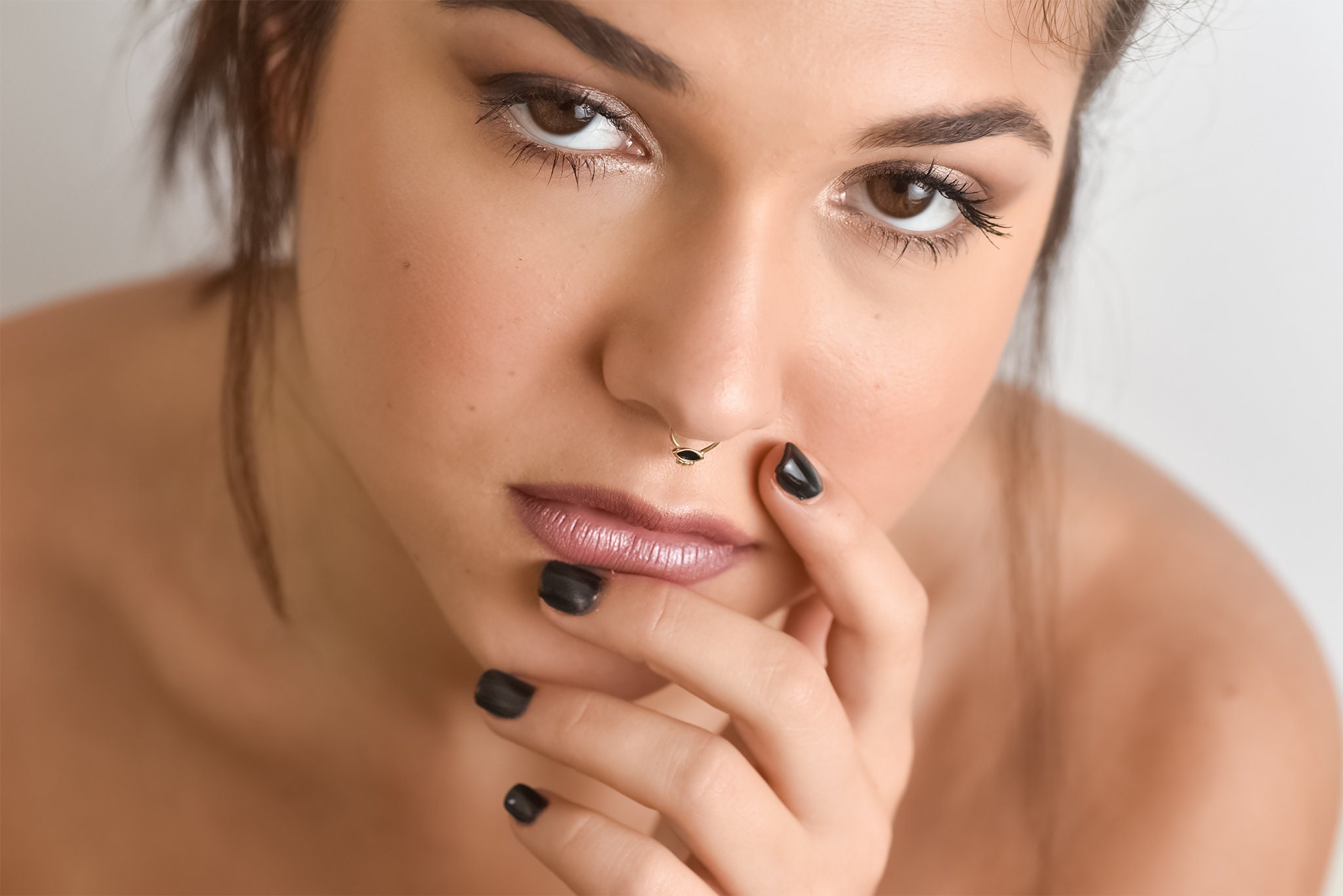 Septum Ring Hoop 14k Gold Snug Nose Septum Jewelry Tribal | Etsy