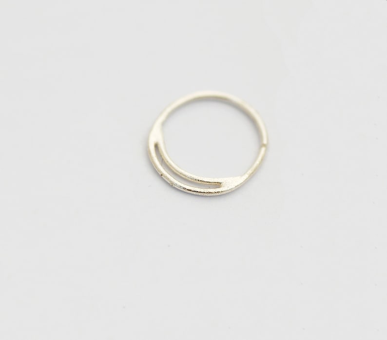 Crescent Moon Hoop Silver Septum Ring Moon Nose Ring Septum - Etsy