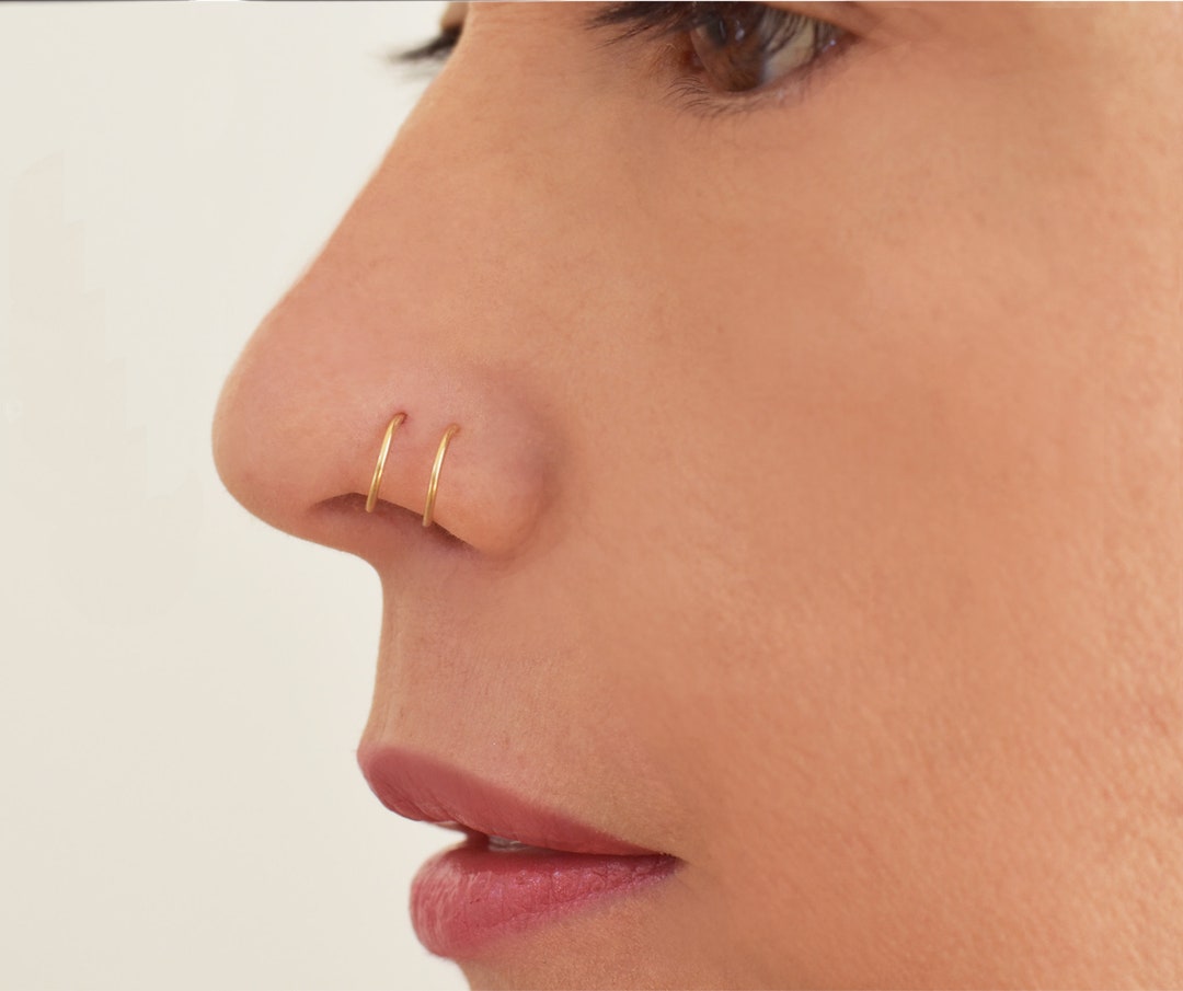 Unique Nose Ring, Indian Nose Ring,14k Gold Nose Ring, Tribal Nose Ring ...