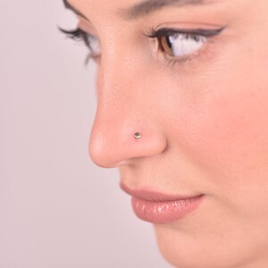 Subtle Solid Gold Square Nose Stud All Hand Made From 14k Gold Tiny - Etsy