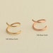 Double Helix Hoop, 14k Gold Helix Piercing, Conch Hoop, Tiny Cartilage ...