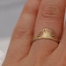 Sun Ring Solid Gold Ring Rose Gold Ring Dainty Gold Ring Hand Stamped ...