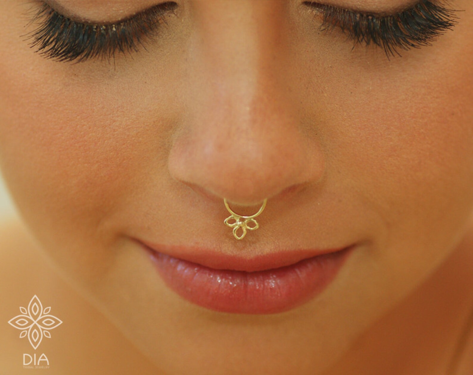 Septum Ring Solid GOLD Septum Ring septum Jewelry Tribal - Etsy