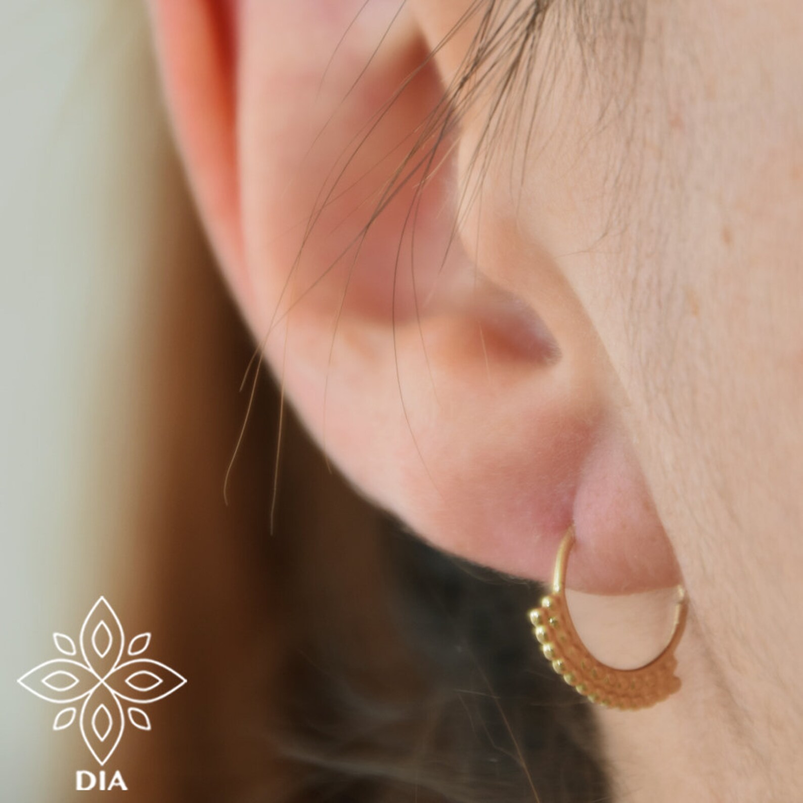 Daith Earring, Solid Gold Daith Earring, Daith Ring,tribal Daith ...
