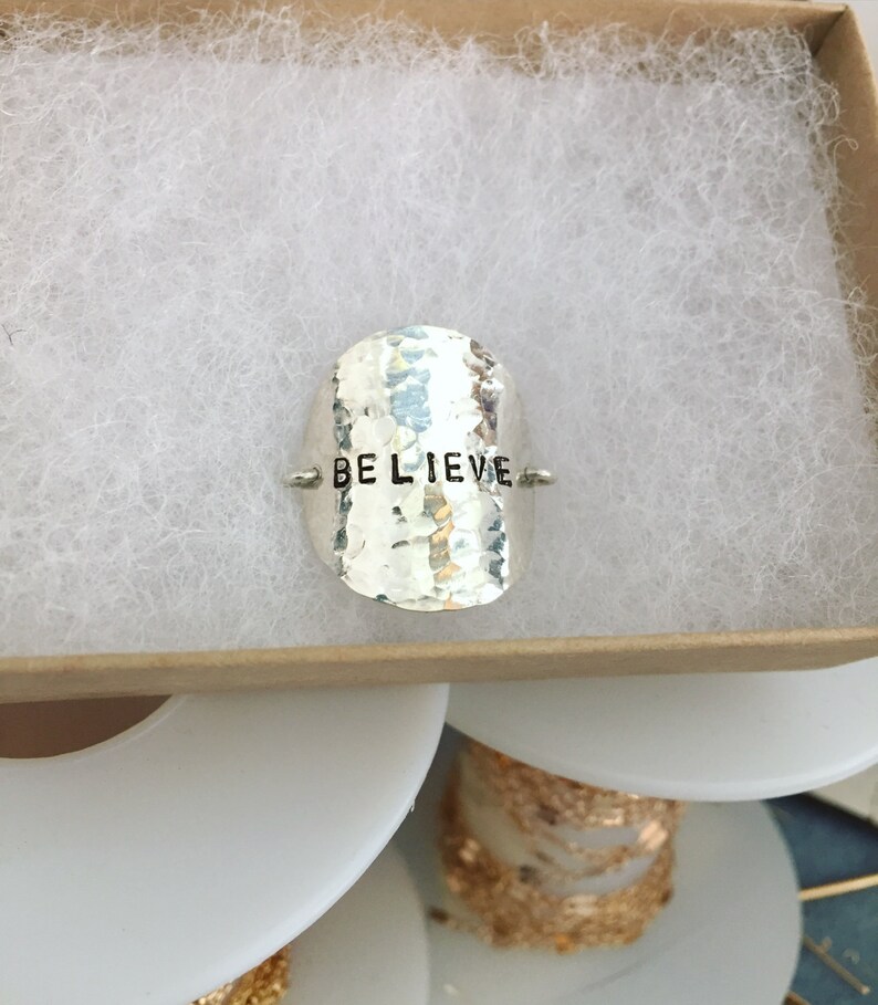 Gold Hammered Ring Large Gold Disc Circle Ring | Etsy