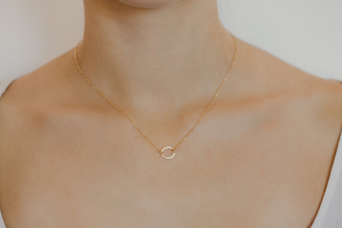 Multiple Interlocking Rings Ring Circle Round Necklace - Etsy